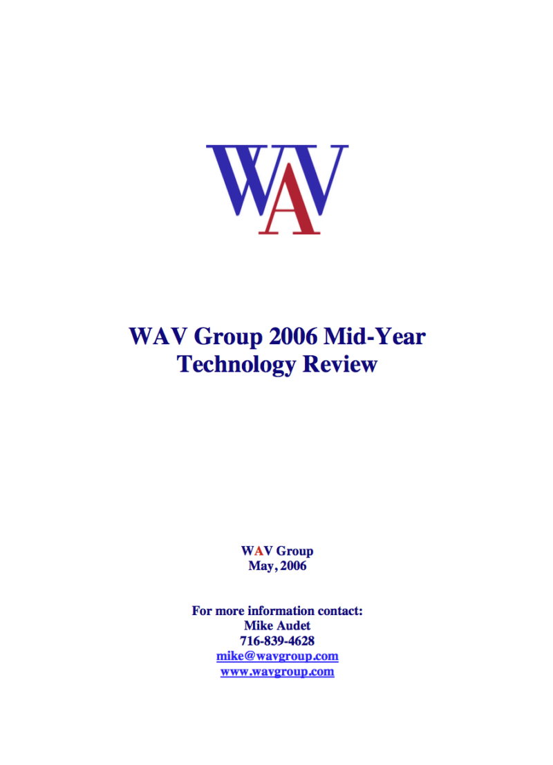 2006 Mid-Year Technology Review - WAV Group Consulting